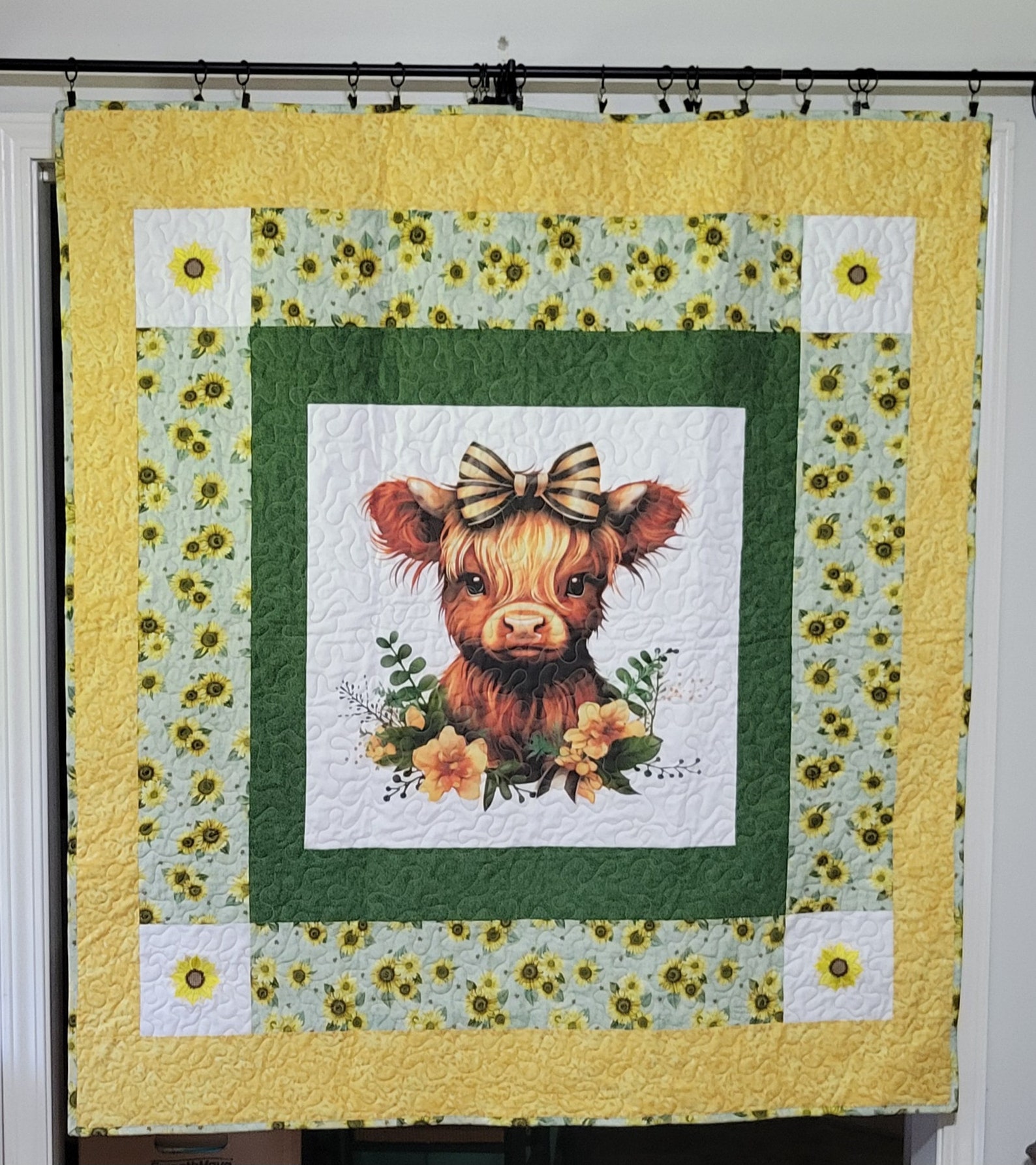 Highland Cow Throw Quilt - Etsy
