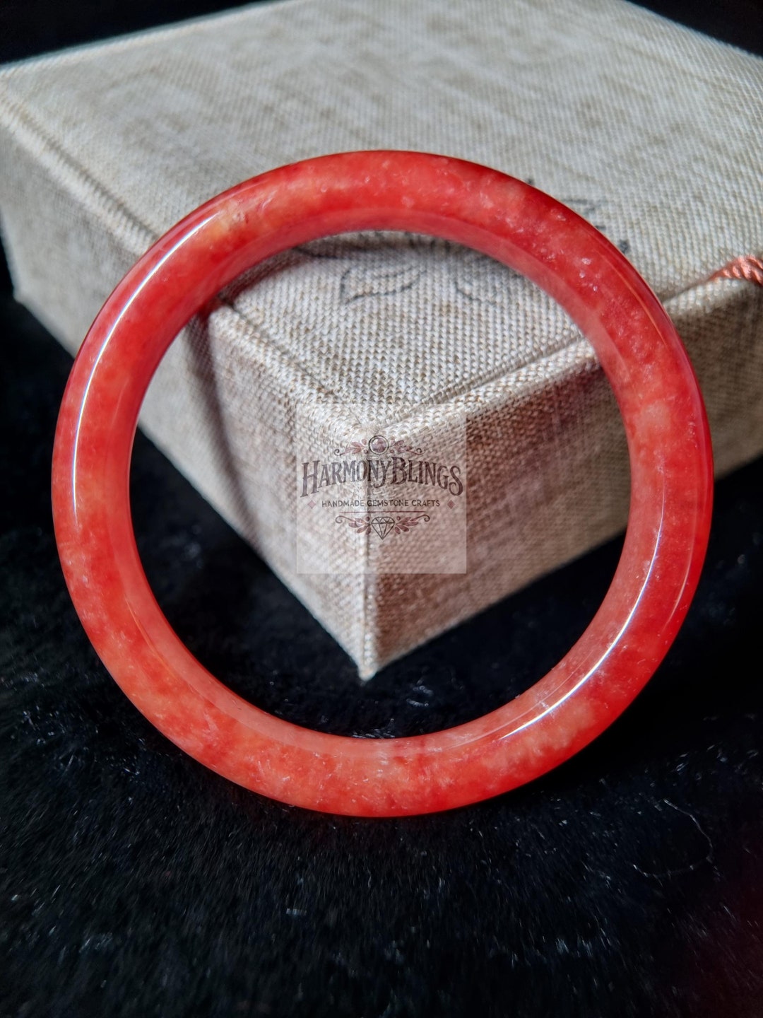 Premium Deep Red Jadeite Bangle, Natural Jade Bracelet, Vintage ...