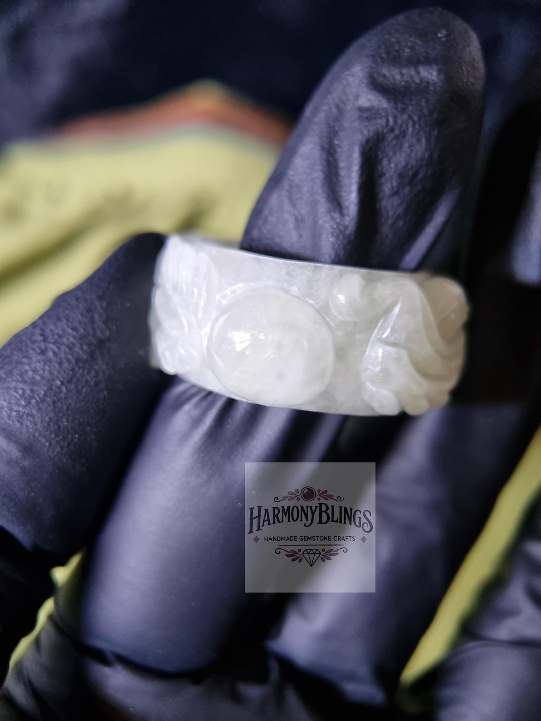 Natural White Jade Dragon Ring, Feng Shui Lucky Ring, Exquisite Craft ...