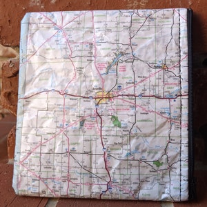 Recycled Road Map Texas Organizer Travel Pouch Makeup Bag Gift - Etsy