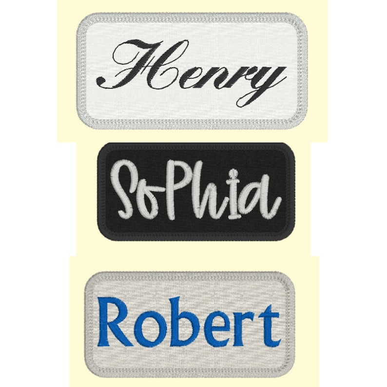 Custom Embroidered Name Patch: Iron-on Personalized Badge (2x3) - Etsy
