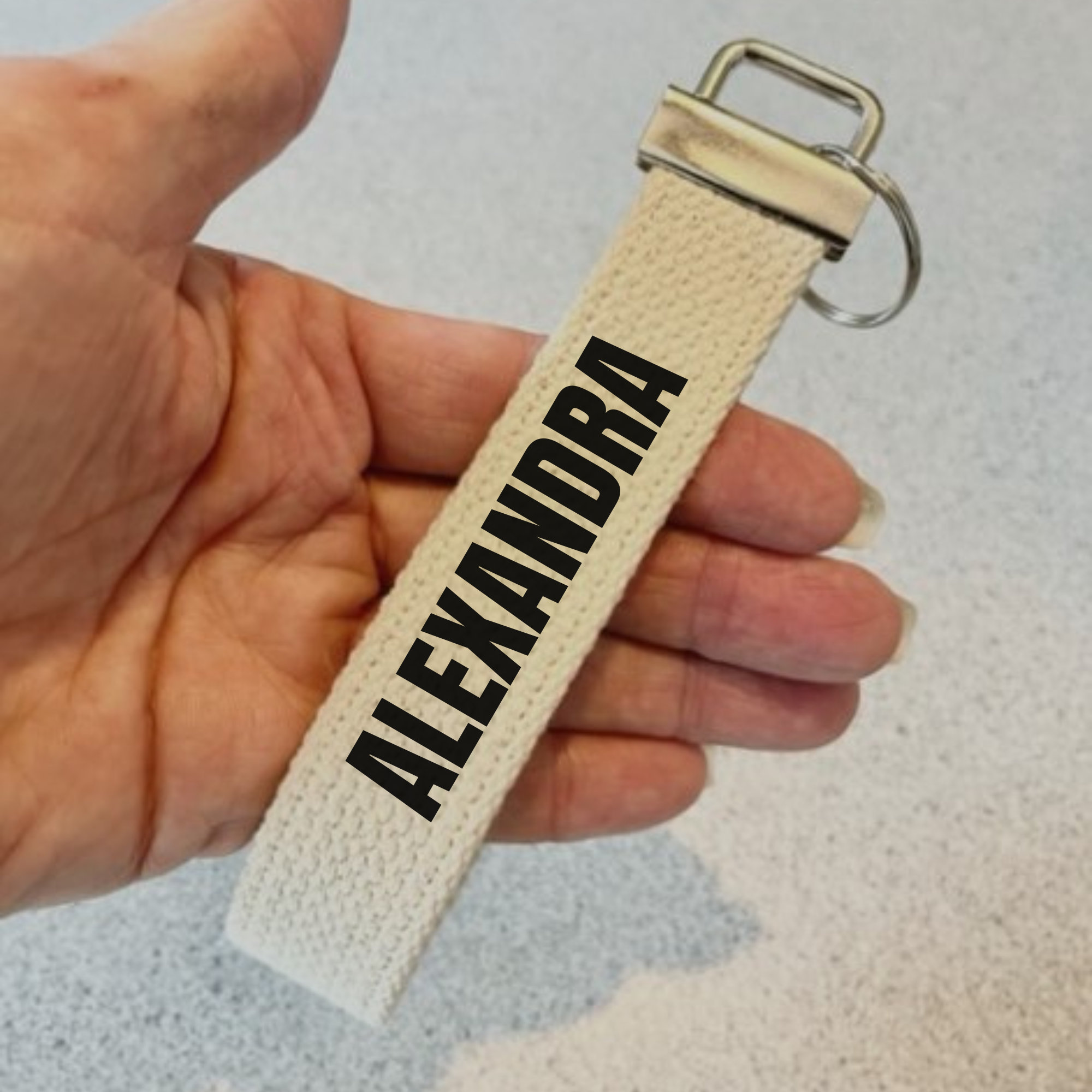 Canvas Keychain Blank Cotton Canvas Wristlet Keychain Supplies Wristlet ...