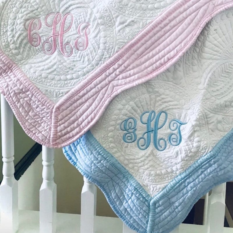 Monogrammed Quilt - Etsy