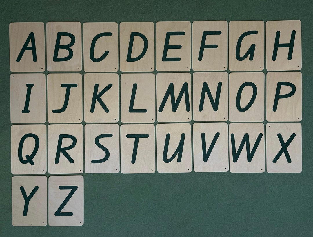 Sandpaper Uppercase Letters of English Alphabet Set in Queensland QLD ...