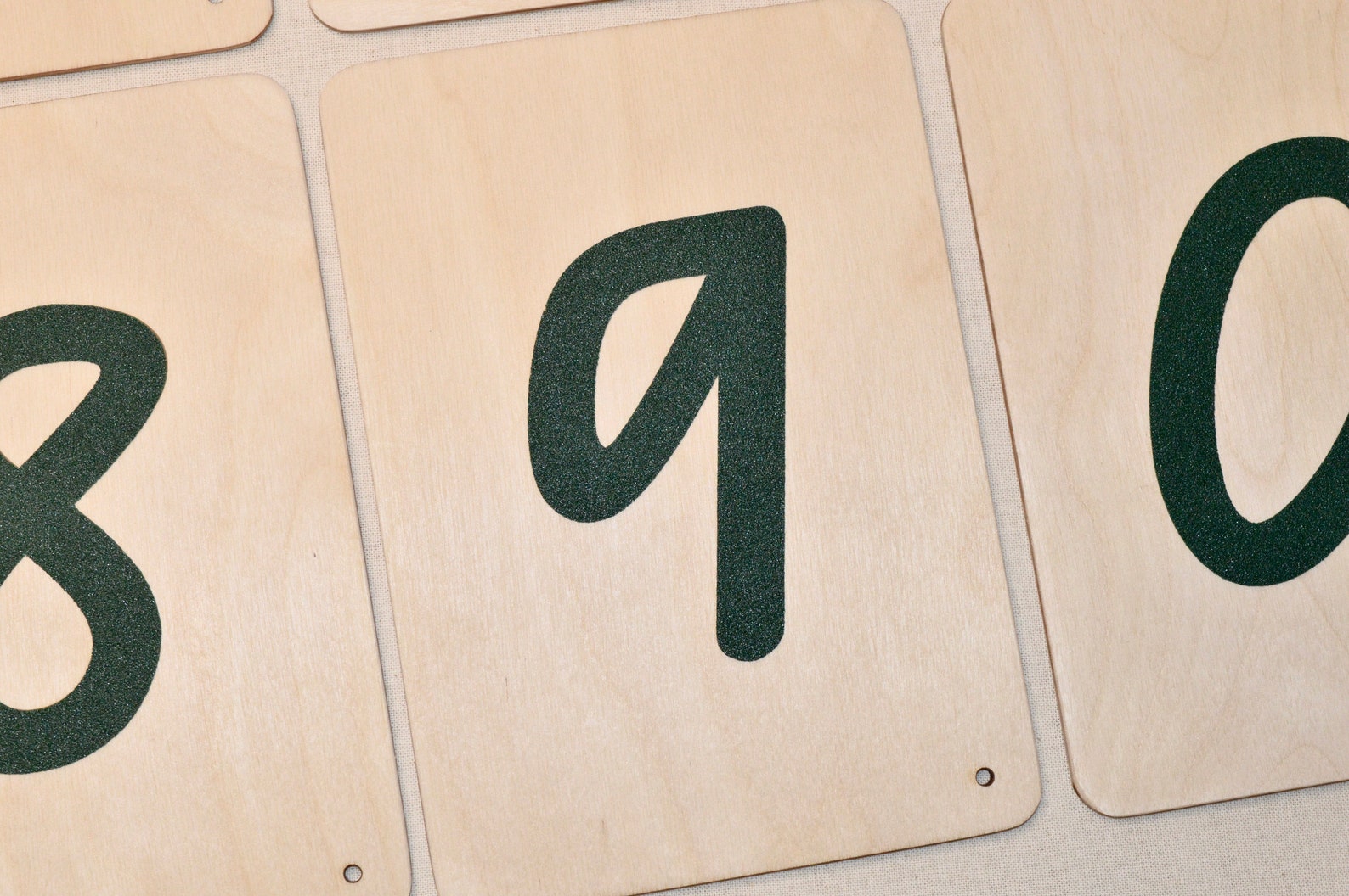 Montessori Sandpaper Numbers 0–10 – Wooden Number Cards, Tactile ...