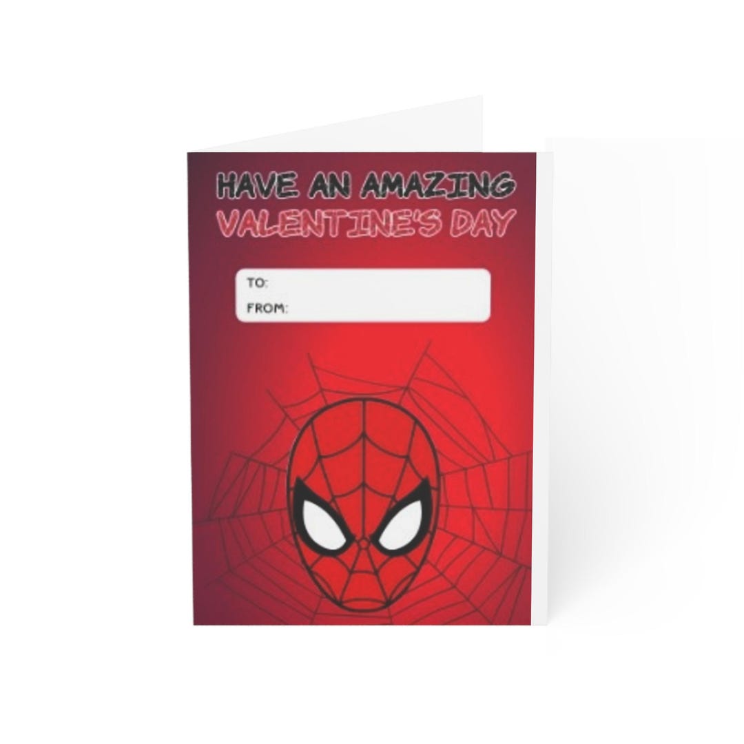 Kids Valentines Day Cards Spiderman Valentines Day Card Personalized ...