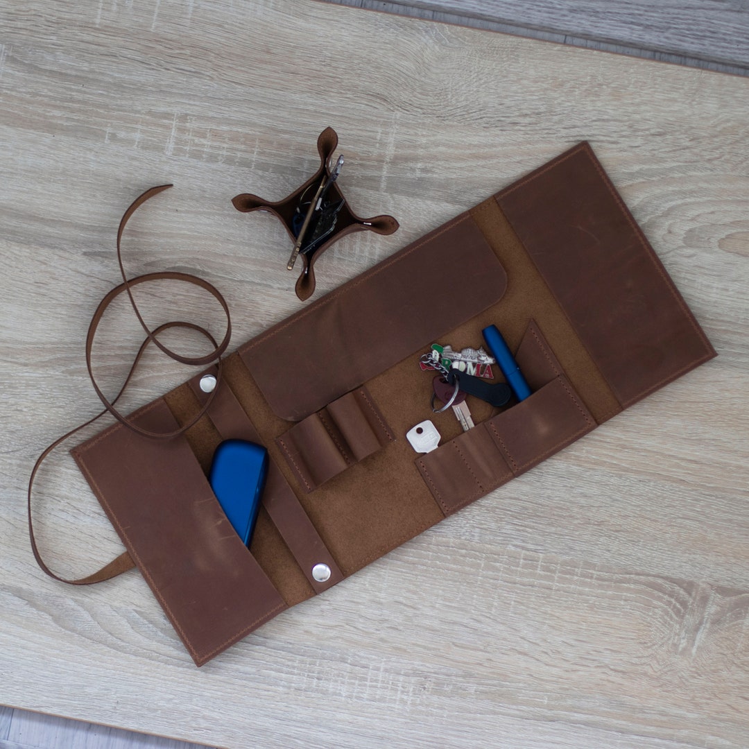 Leather Pipe Pouch, Smokers Kit Case, Travel Pipe Case, Leather Pipe ...