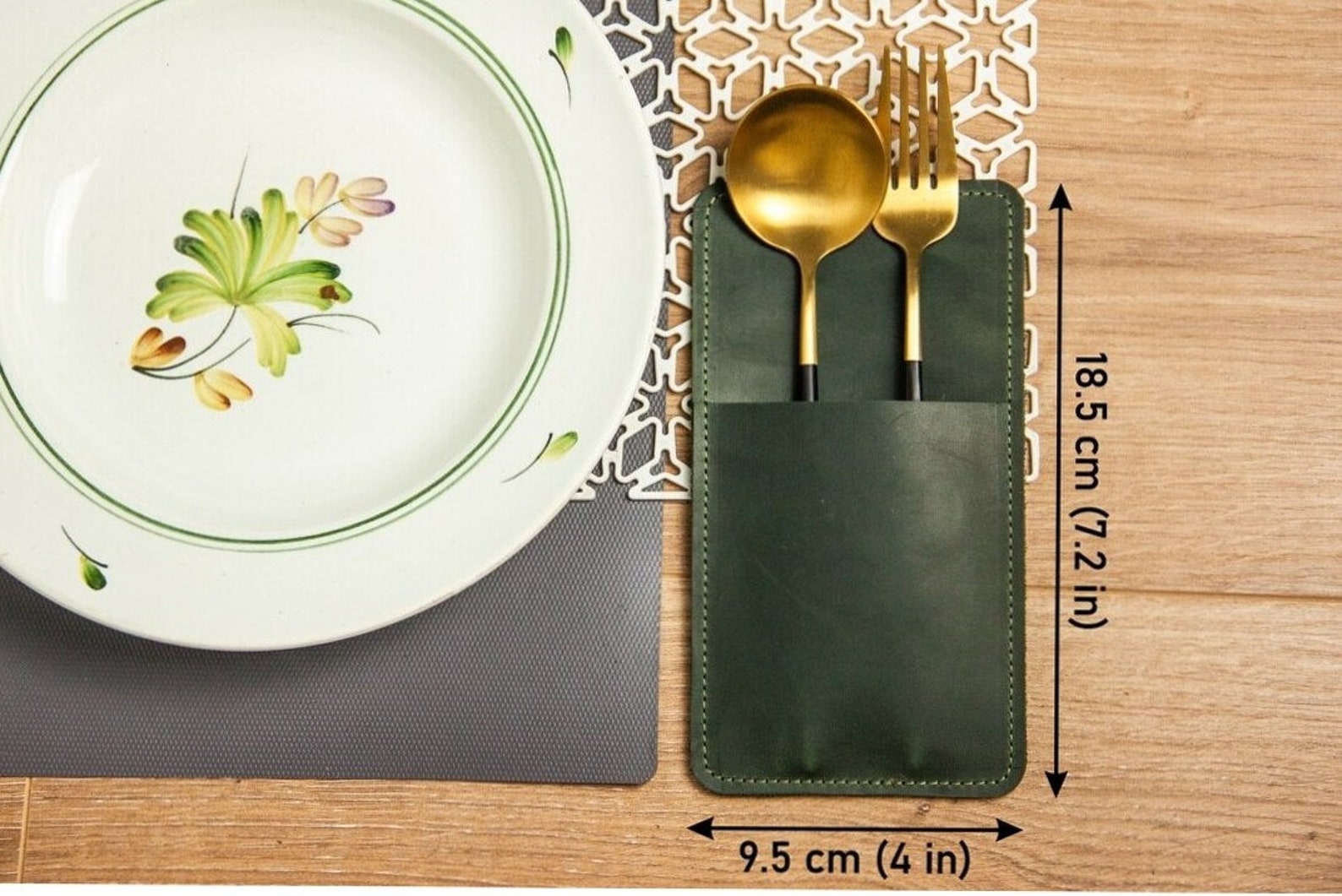 Personalized Cutlery Pouch, Leather Cutlery Bag, Personalized Utensil ...