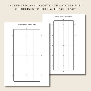 Printable Dressage Arena Layouts Pack | Equestrian Dressage Templates ...