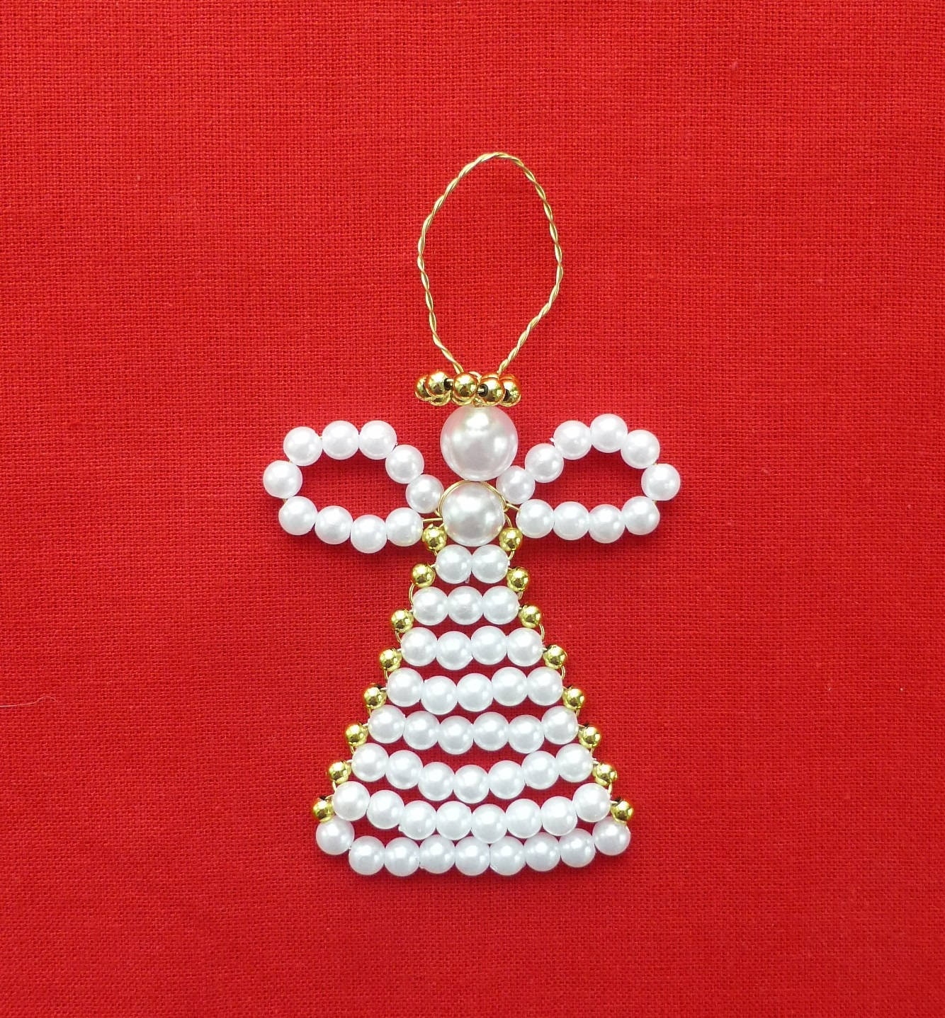 Pearl bead angel ornament Etsy KickStandProductions | Etsy