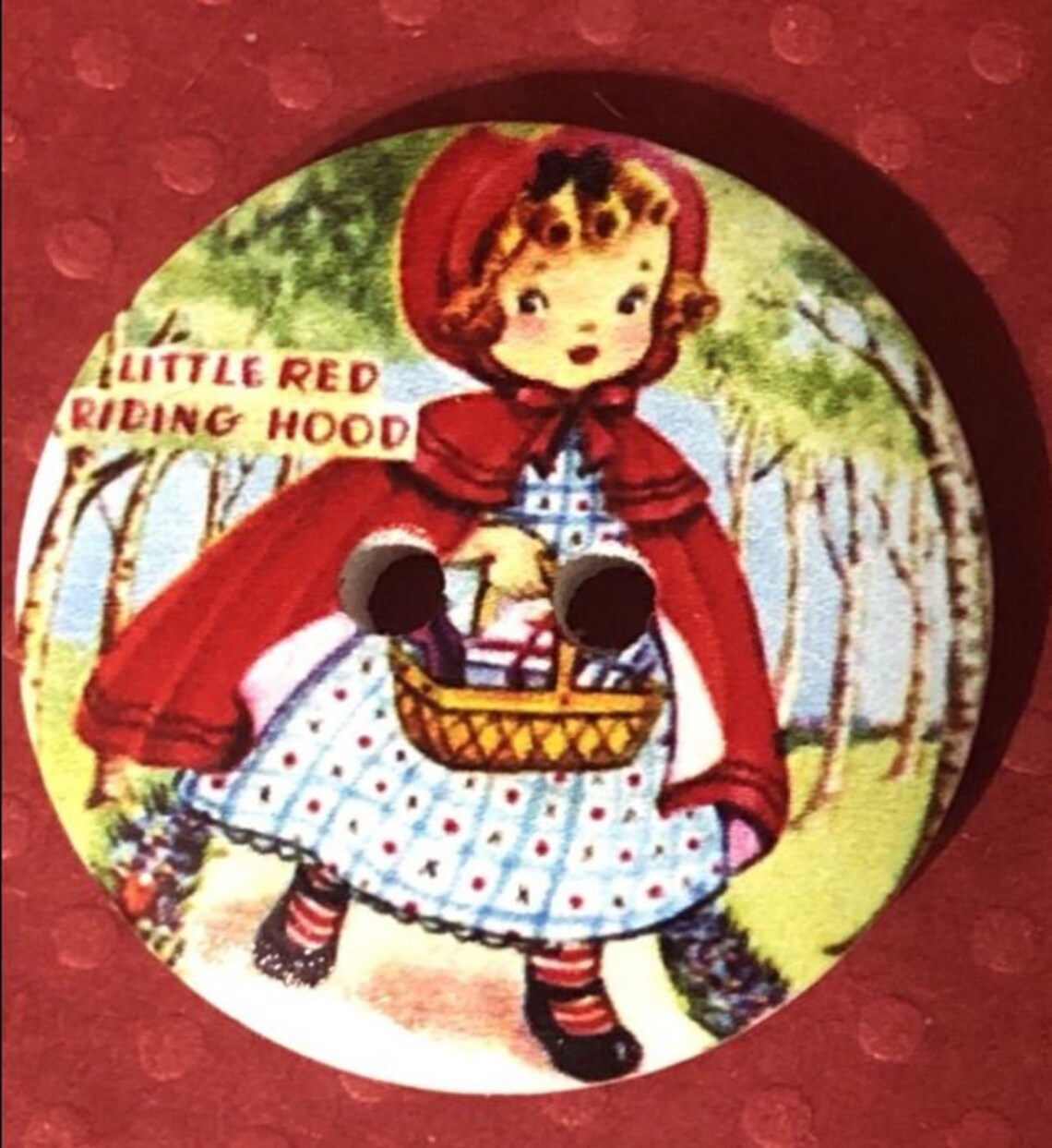 Nursery Rhyme 5 Button Set Humpty Dumpty Little Red Riding - Etsy