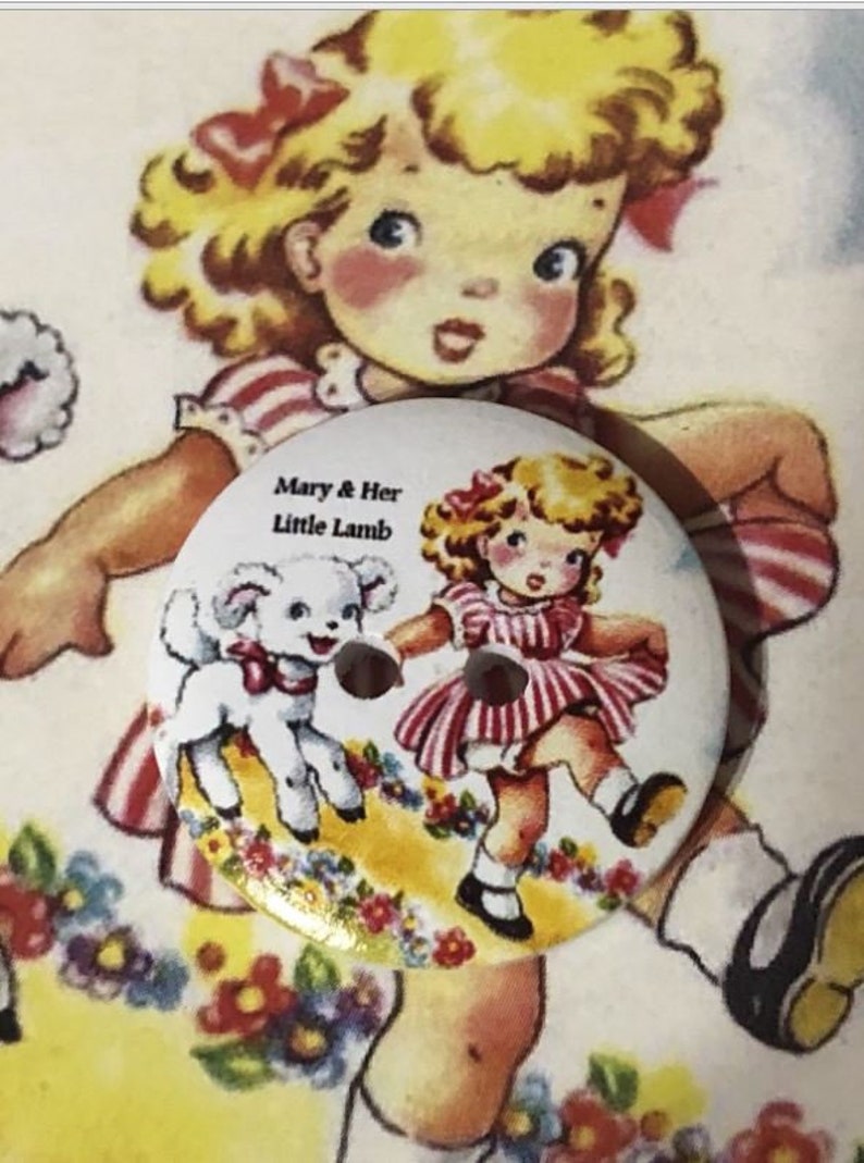 Nursery Rhyme 5 Button Set Humpty Dumpty Little Red Riding - Etsy