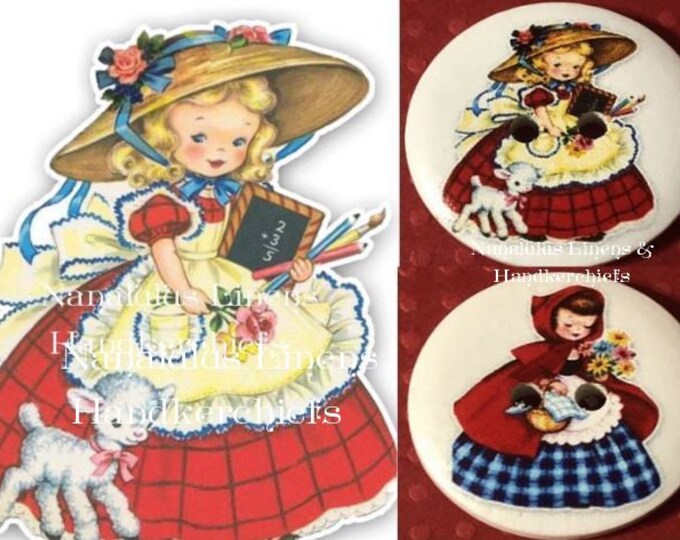 Nursery Rhyme Mary Had a Little Lamb Little Red Riding Hood Buttons 1. ...