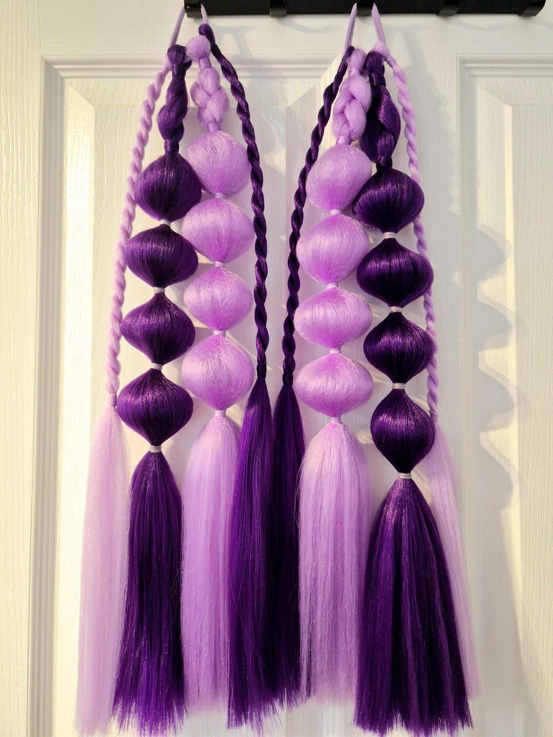 Purple Bubble Braids: Pigtail Hair Extensions - Etsy
