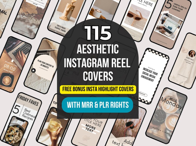 115 Aesthetic Instagram Reel Covers With Private and Master Resell ...