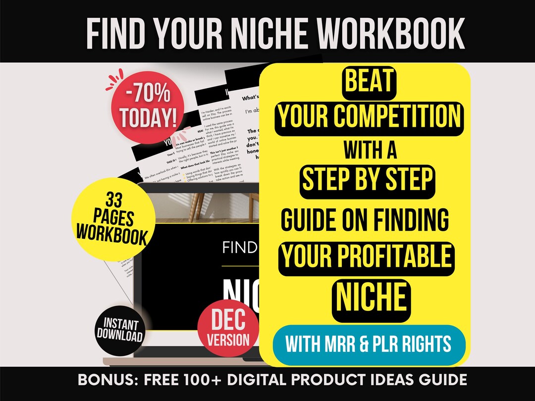 Find Your Niche Workbook With Master Resell and Private Label Rights ...
