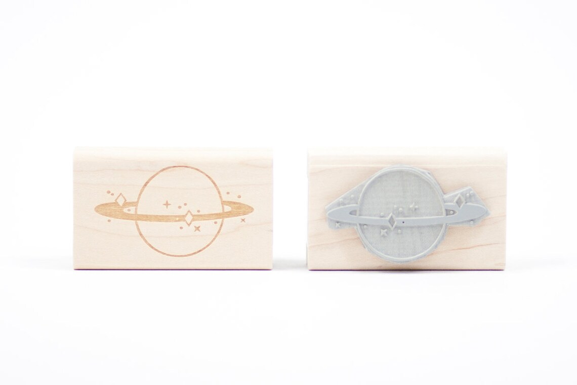 Saturn Rubber Stamp - Etsy
