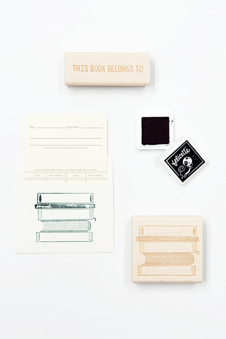 Personal Library Rubber Stamp Craft Kit - Etsy
