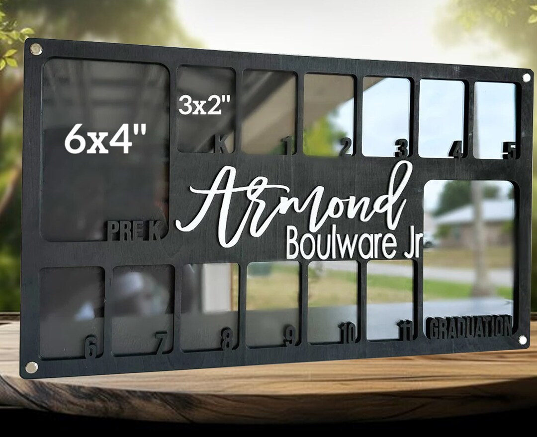 Personalized Pre K Picture Frame, Custom School Year Photo Frame ...