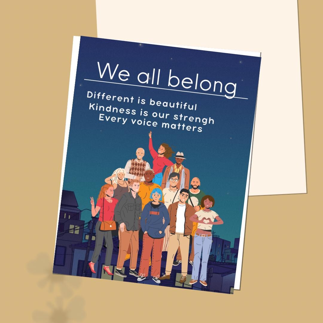 Inclusive Classroom Poster We All Belong. Printable Wall Art for ...