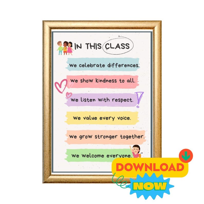Inclusive Classroom Rules Poster – Celebrate Differences [teacher ...