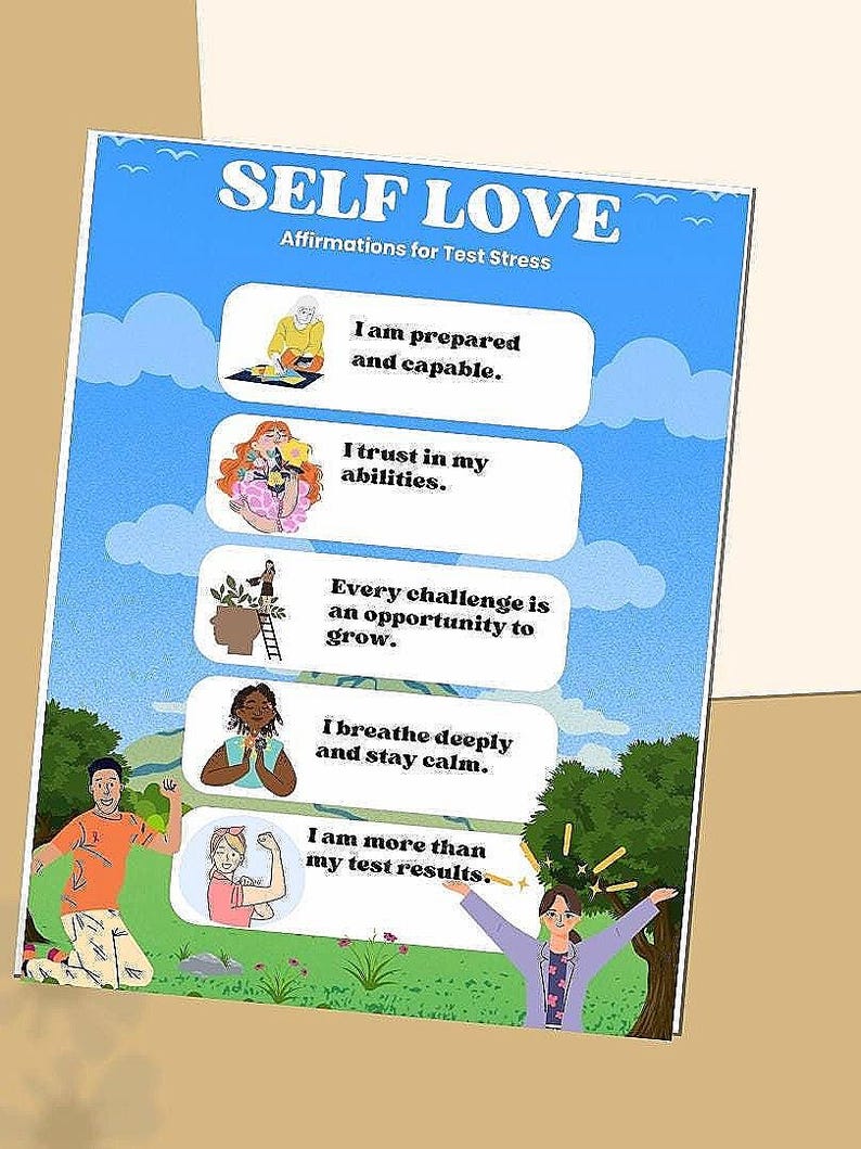 Test Stress Affirmations Poster - Etsy