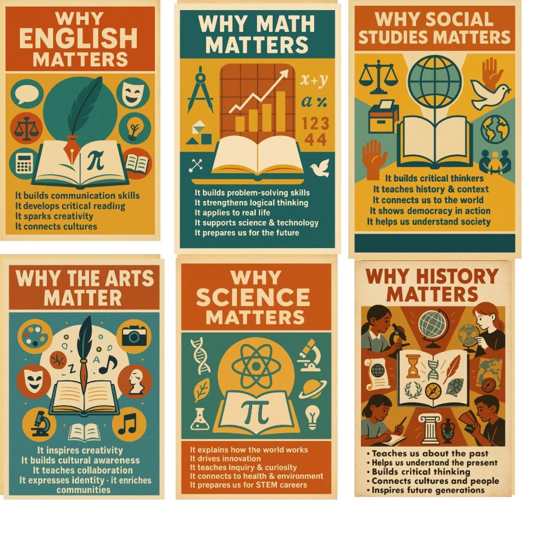 Why Subjects Matter Poster Bundle | Classroom Decor | Educational Wall ...