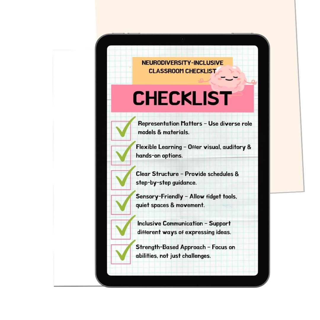 Neurodiversity Classroom Checklist - Printable Inclusive Education ...