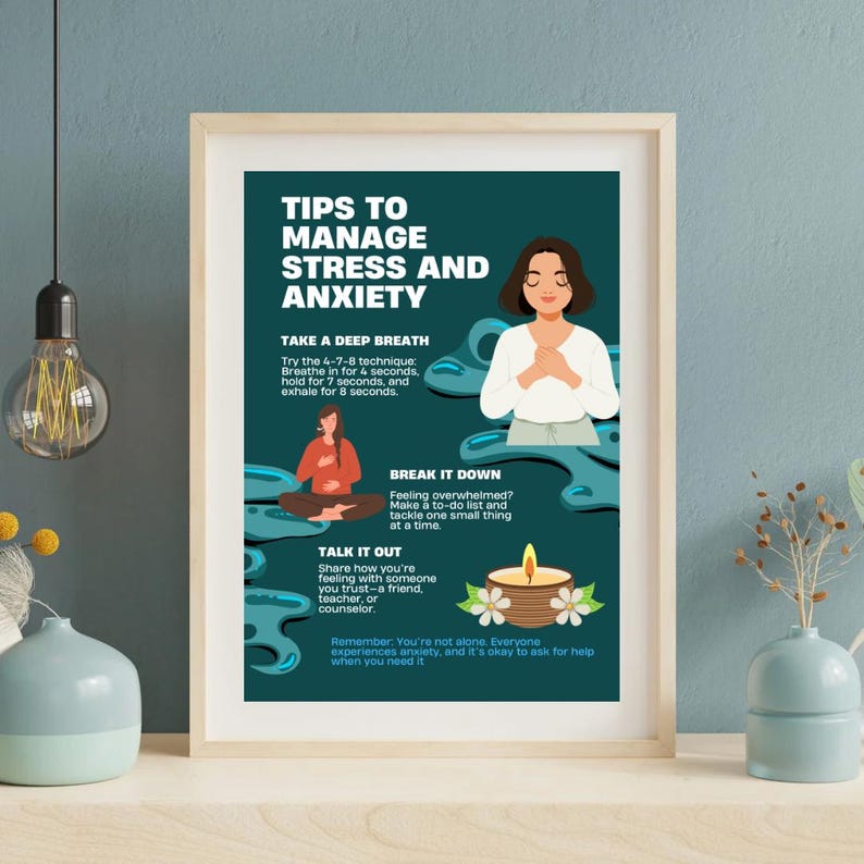 Stress Management Poster for Students – Digital Download for Teachers ...