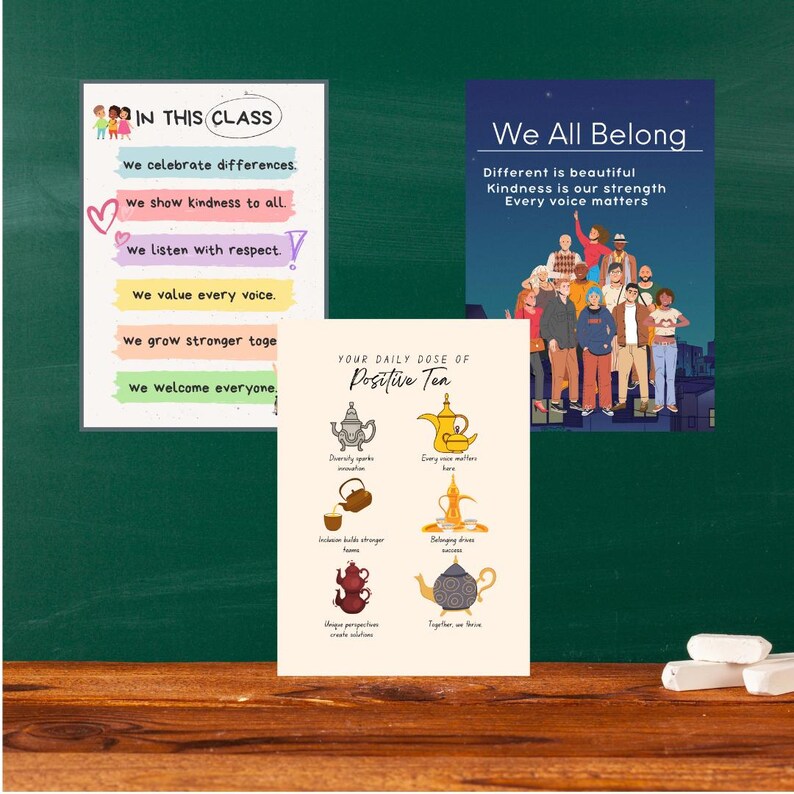 Inclusive Classroom Poster Set – Diversity & Respect - Etsy