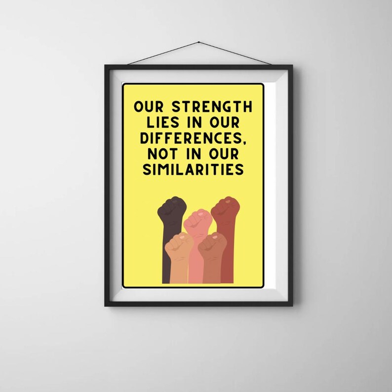 Inclusion & Diversity Motivational Poster. Printable Wall Art for ...