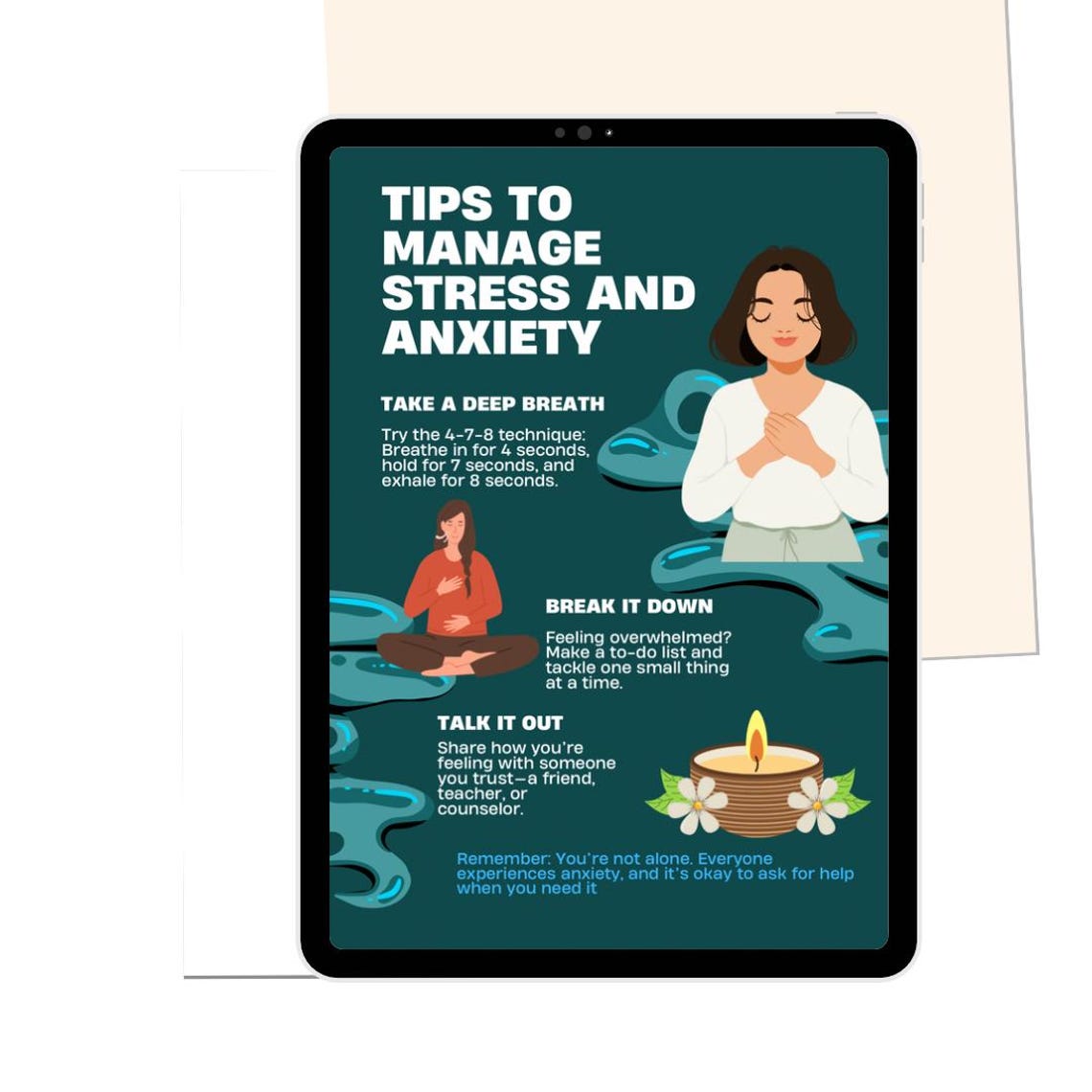 Stress Management Poster for Students – Digital Download for Teachers ...