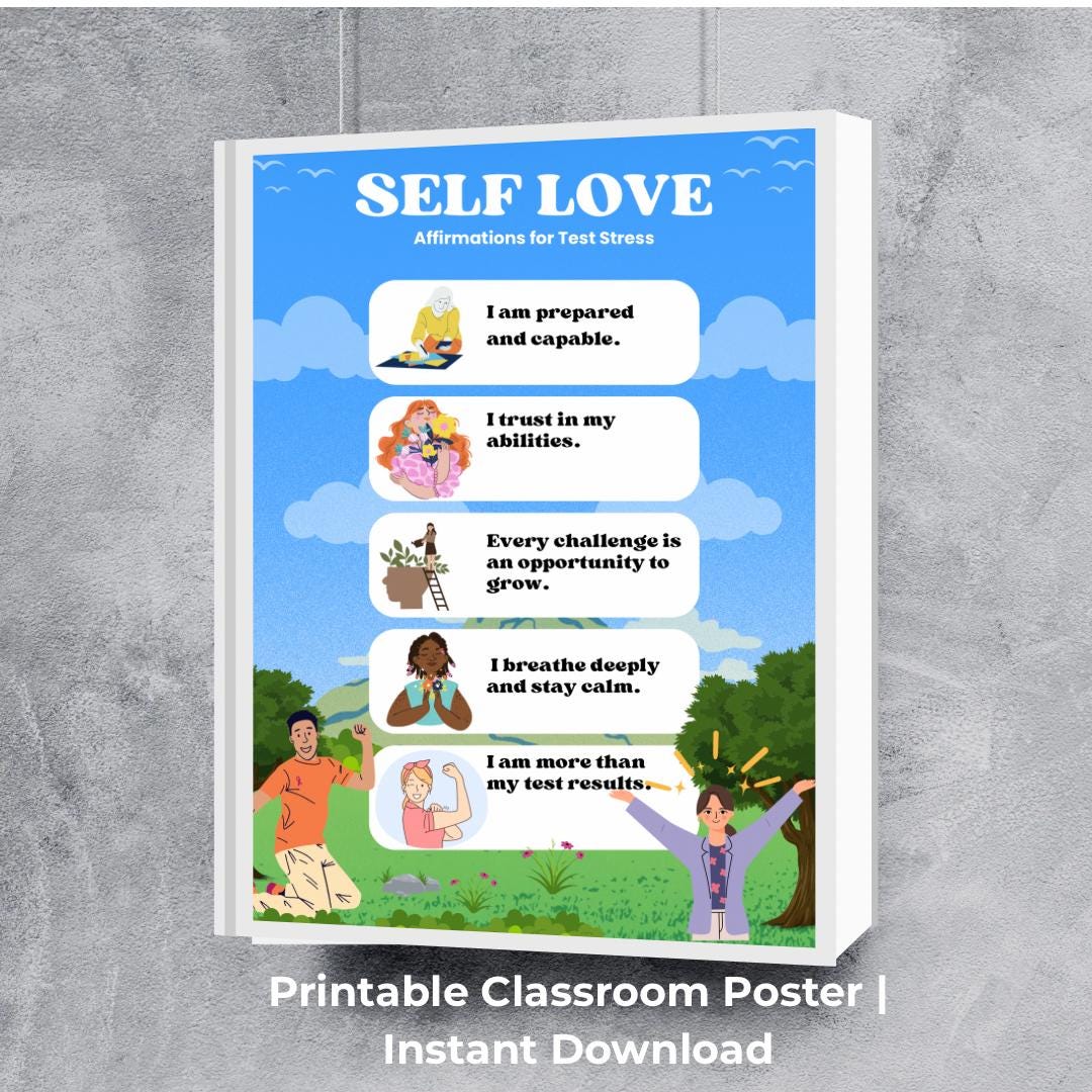 Stress Management Poster for Students - Calm Classroom Decor - Anxiety ...