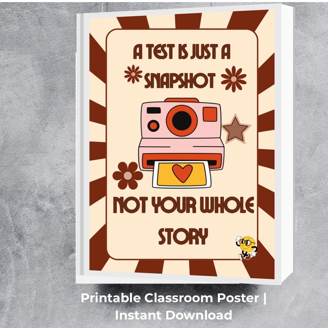 A Test is Just a Snapshot Poster - Exam Stress Relief for Students ...