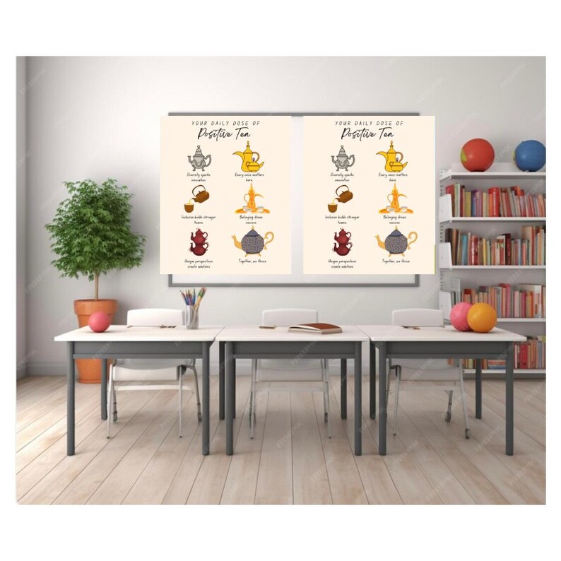 Diversity & Inclusion Poster - Positive Team Mindset Wall Art for ...