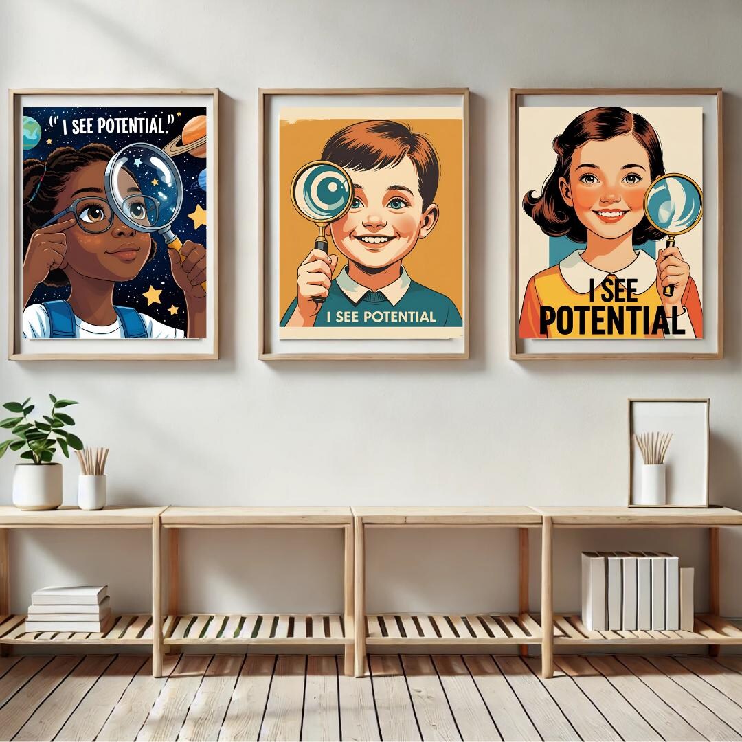 I See Potential Classroom-posterset Van 3 | Groeimindset, Motiverende ...