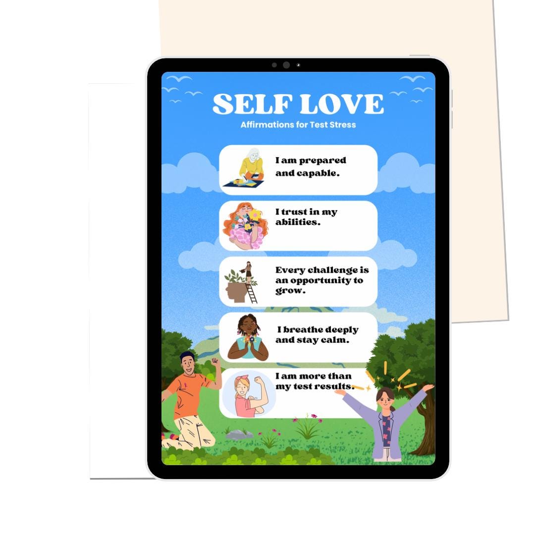 Test Stress Affirmations Poster - Etsy