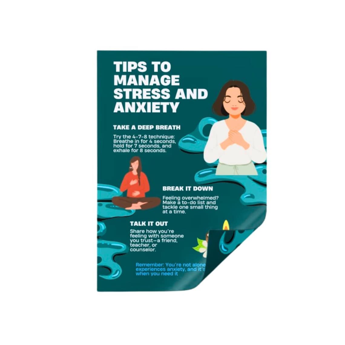 Stress Management Poster for Students Digital Download for Teachers ...