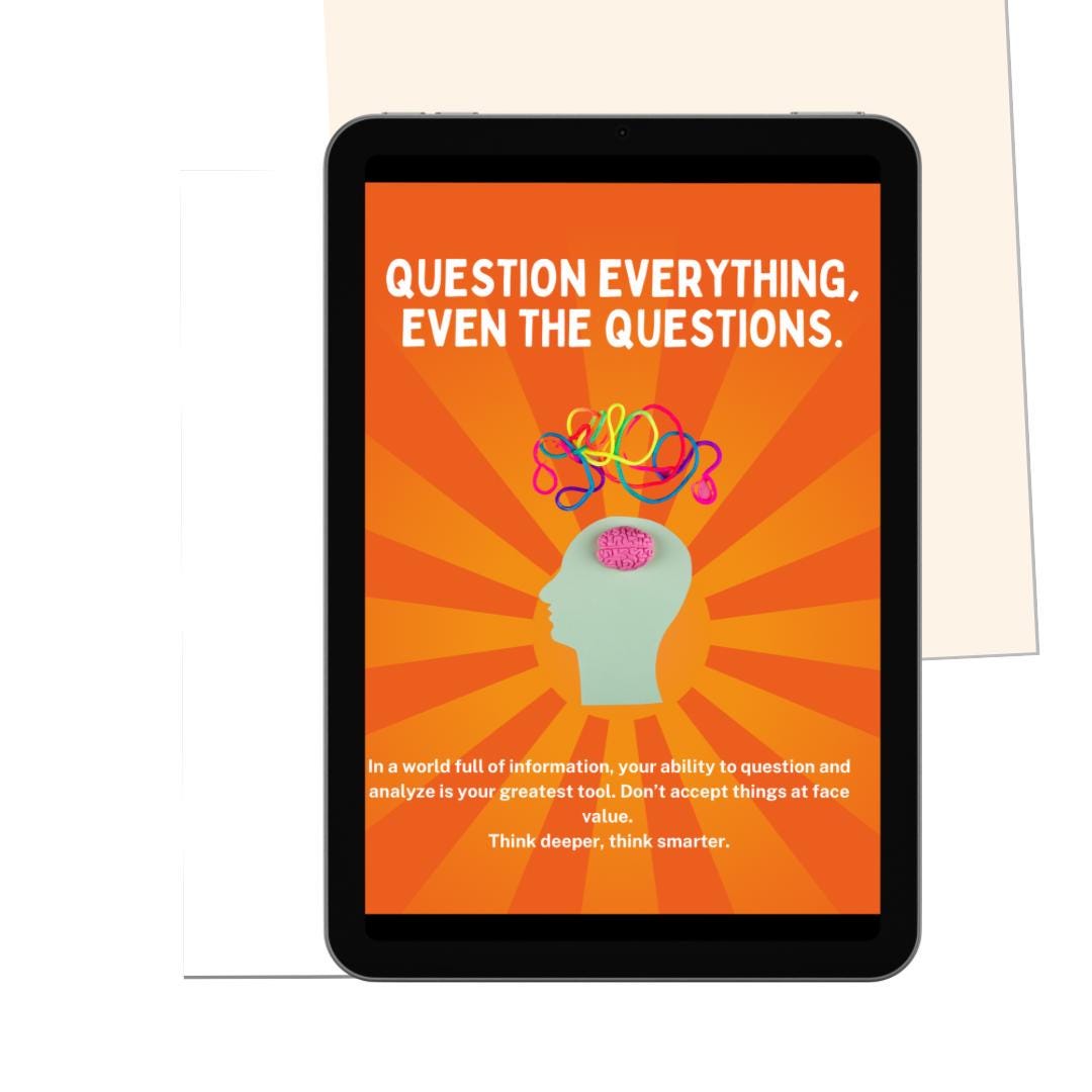 Classroom Poster - Critical Thinking Quote- Great for Teachers - Etsy