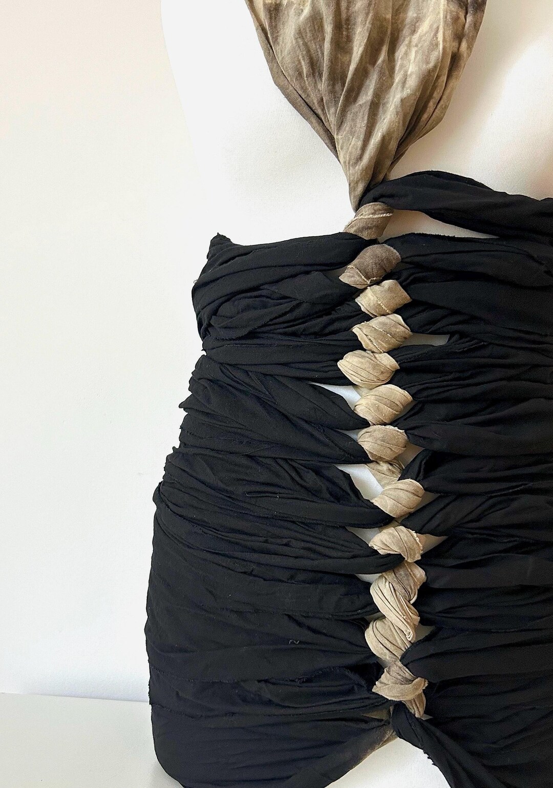 Black Bengkung Belly Bind Bengkung Belly Binding Cotton Raw Edge - Etsy