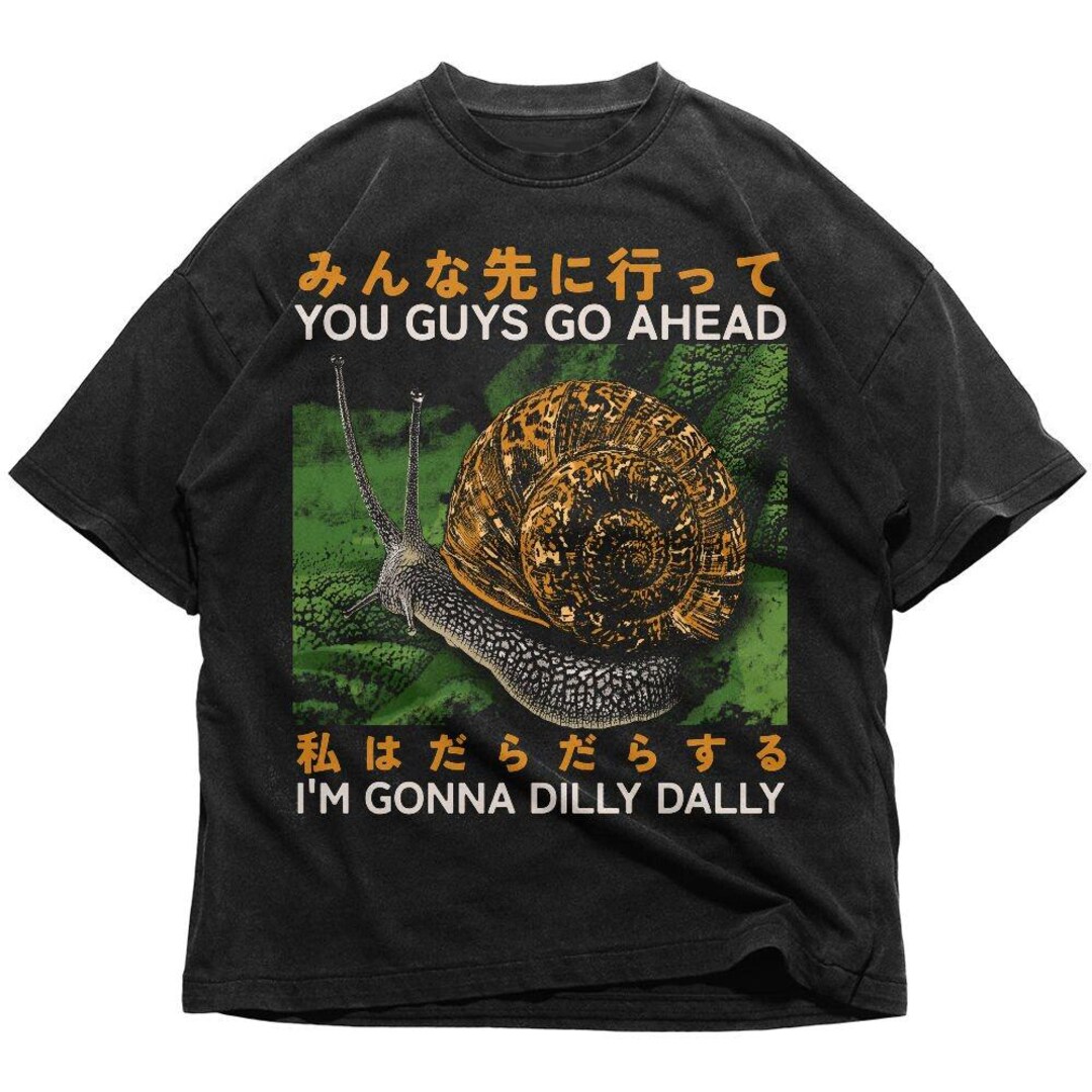 Nene Miles Slow Japanese Snail Shirt, Vintage Snail Meme Graphic Tokyo ...