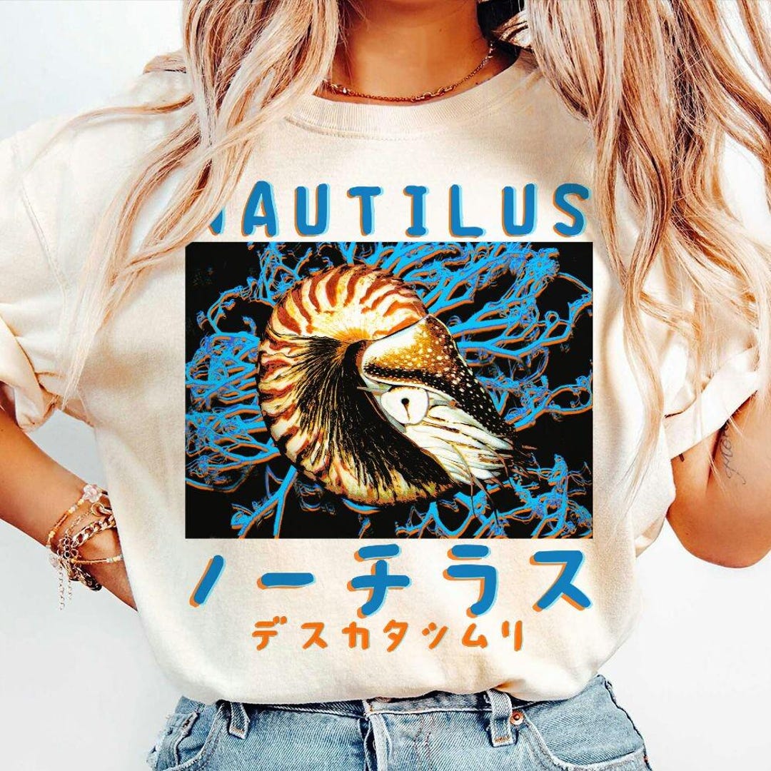 Deep Sea Horror Japanese Nautilus Shirt, Weird Cephalopods Tokyo Gifts ...