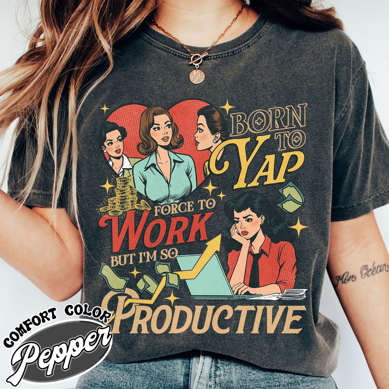 Born to Yap Shirt, Born to Yap Forced to Work Shirt, Born to Yap Forced to Work, Born to Yap T ...