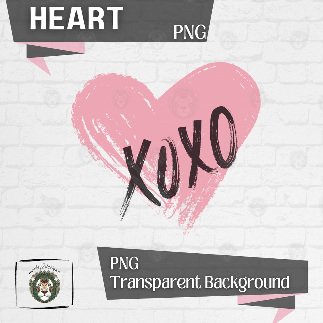 Xoxo Valentines Day Sublimation PNG, Valentines Heart Printable, Pink ...