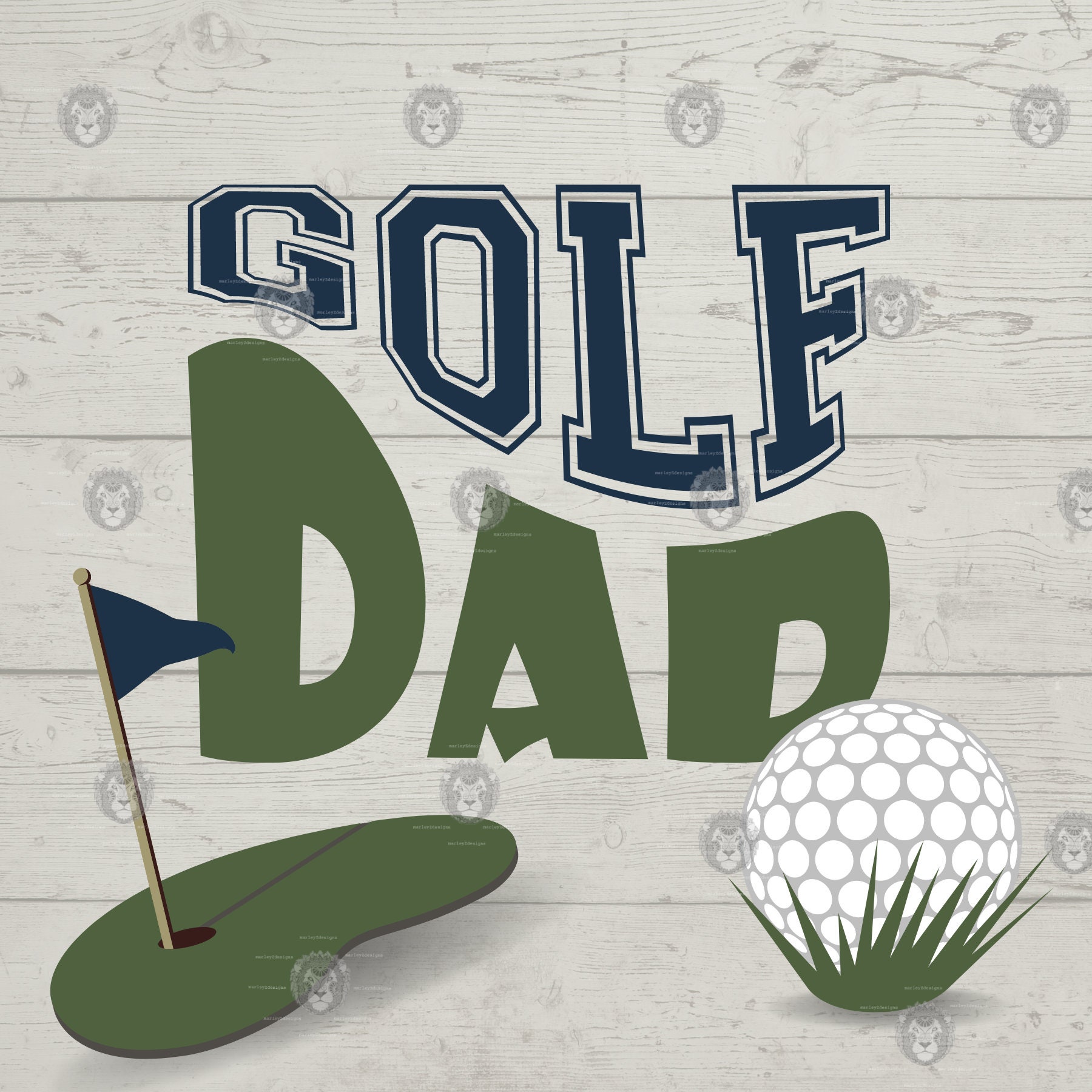 Golf Clipart Dad Husband Father's Day Birthday Party Design, Golf Club ...