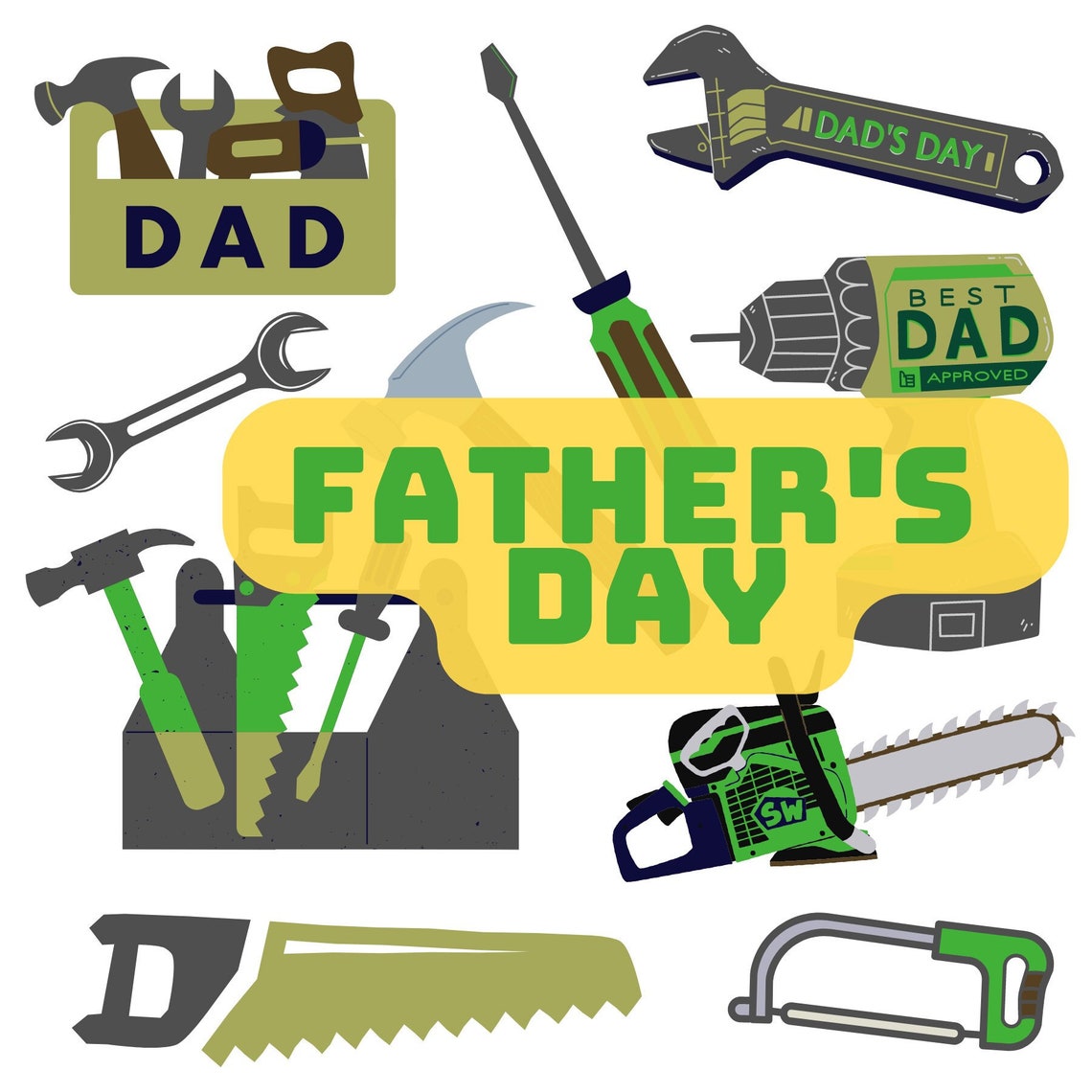 TOOLS Clipart Design, Carpenter Repairman Home Repairs, Hammer, Saw ...