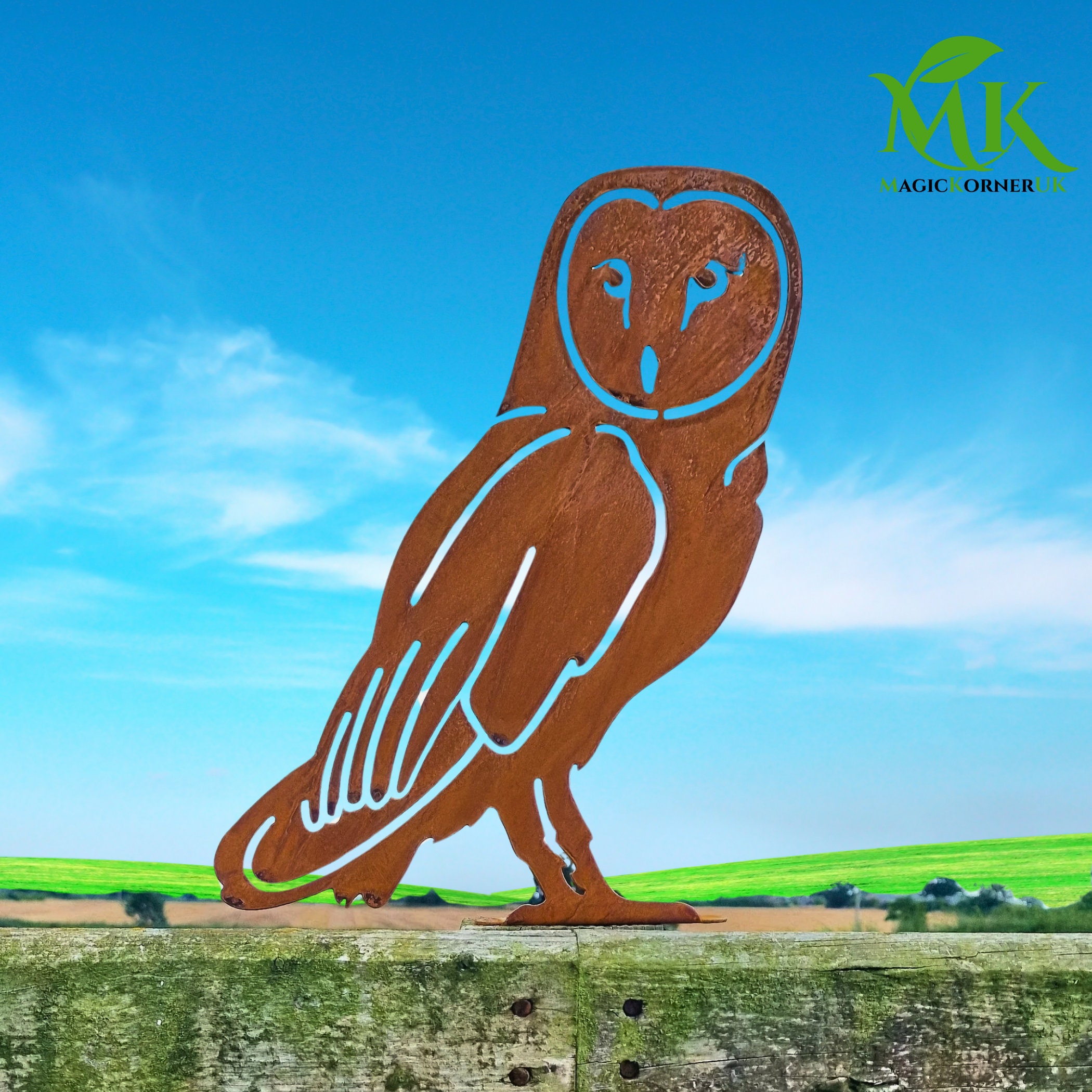 Rusty Owl for Decoration, Metal Garden Owl for Yard, Owl Sculpture, Owl ...