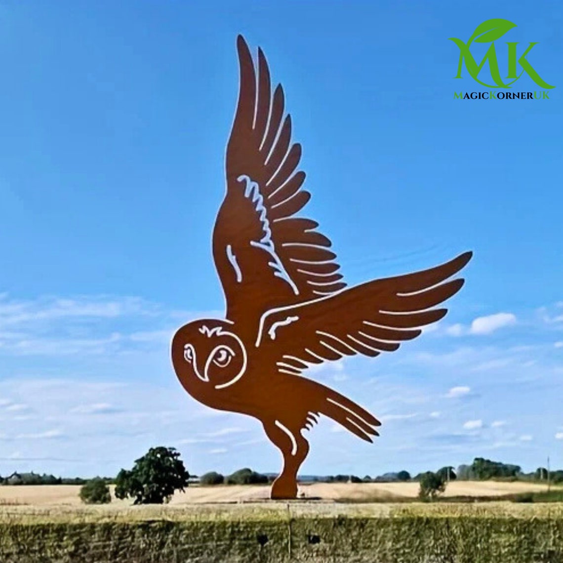 Rusty Owl for Decoration, Metal Garden Owl for Yard, Owl Sculpture, Owl ...