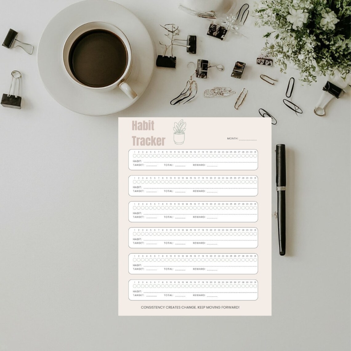 Habit Tracker: Track Daily Habits, Build Routines, and Reach Your Goals ...