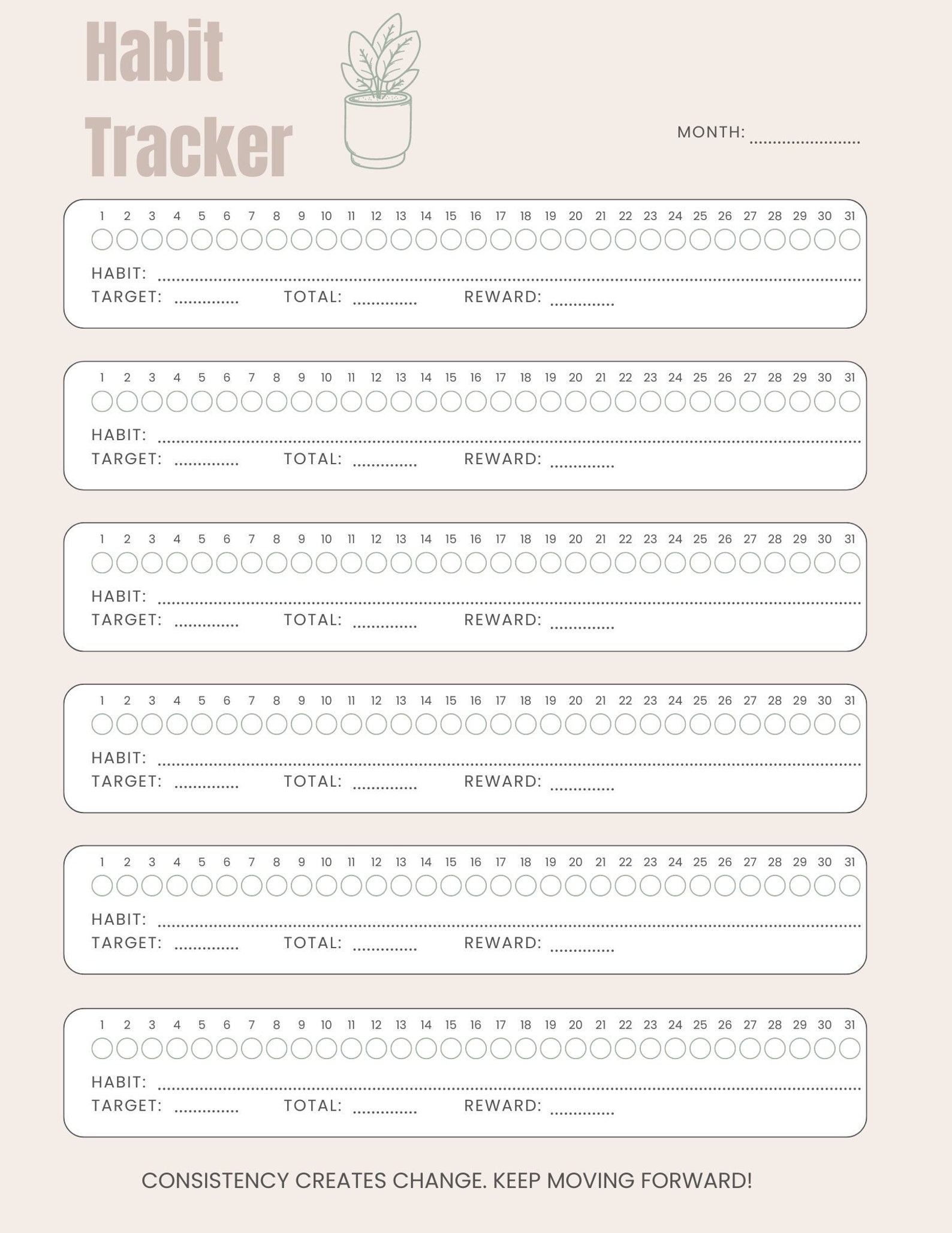 Habit Tracker: Track Daily Habits, Build Routines, and Reach Your Goals ...